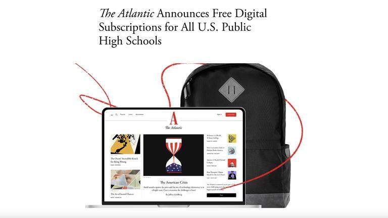 The Atlantic offers free digital access to US high schools | Raleigh ...