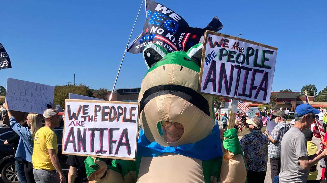 No Kings signs at protests in Raleigh, Durham NC | Raleigh News & Observer