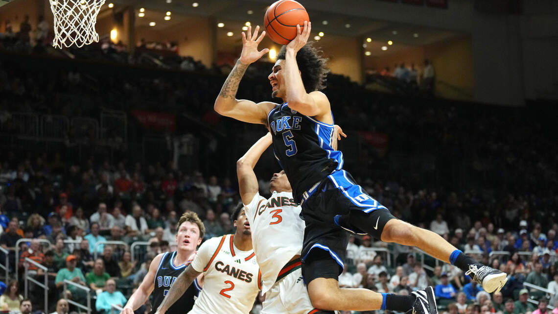 Duke basketball guard Tyrese Proctor injury at Miami game | Raleigh ...