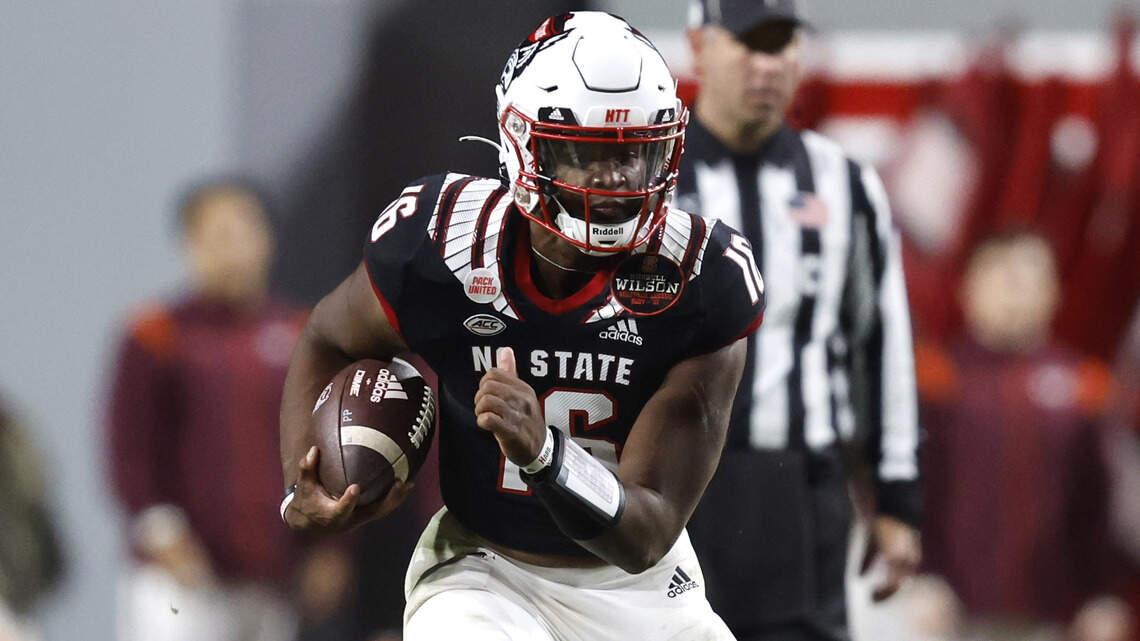 NC State vs Wake Forest football: MJ Morris and Sam Hartman | Charlotte ...
