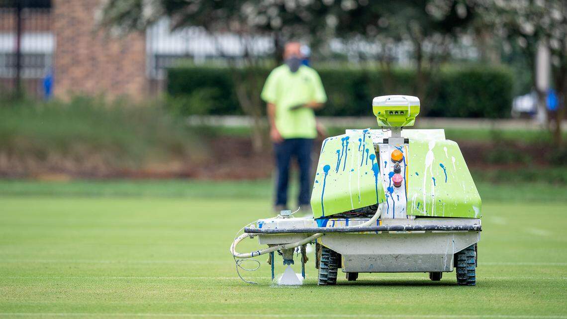How Duke uses a Turf Tank robot for field painting | Raleigh News ...