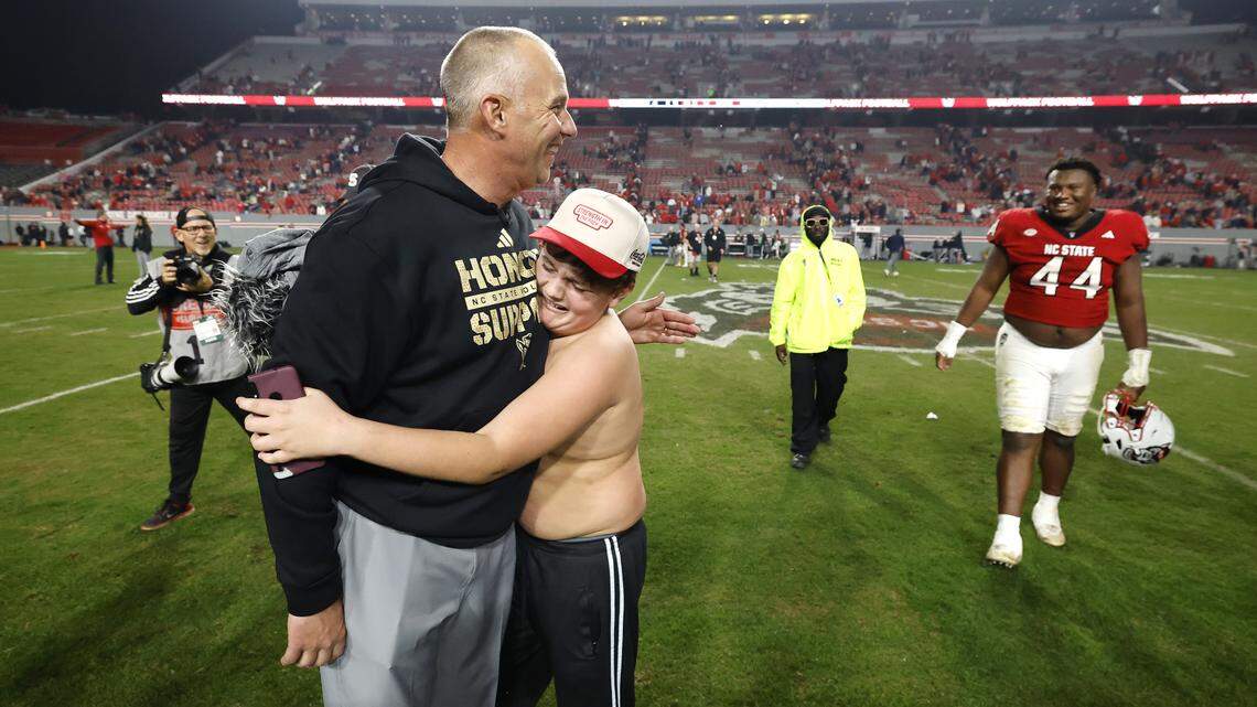 Young NC State fan gets on-field experience after FSU win | Raleigh News & Observer