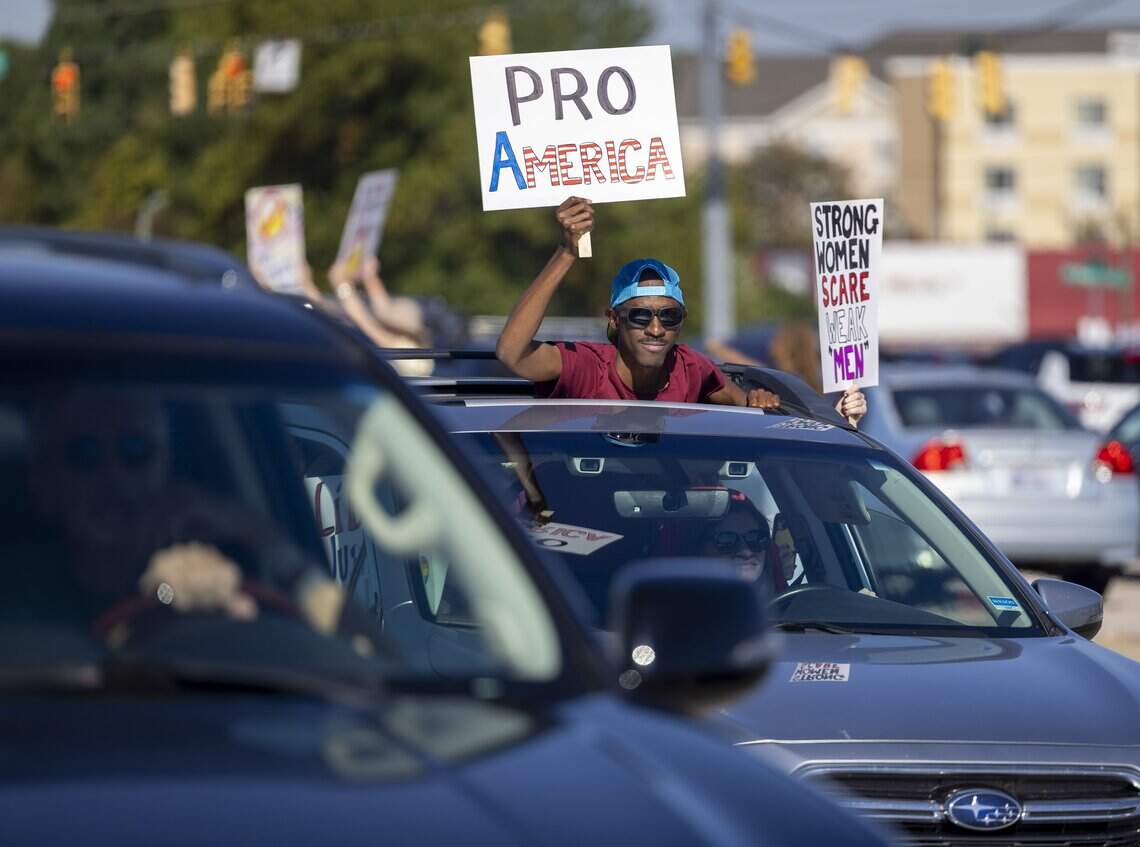 Photos of October No Kings anti-Trump protests in Raleigh NC | Raleigh ...