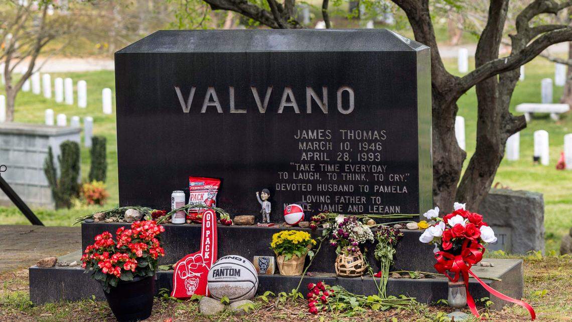 NC State basketball fans flock to Coach Jim Valvano’s grave | Raleigh ...