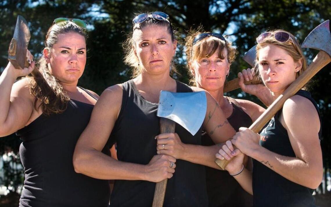 Axe Women Loggers of Maine show off girl power at NC State Fair ...